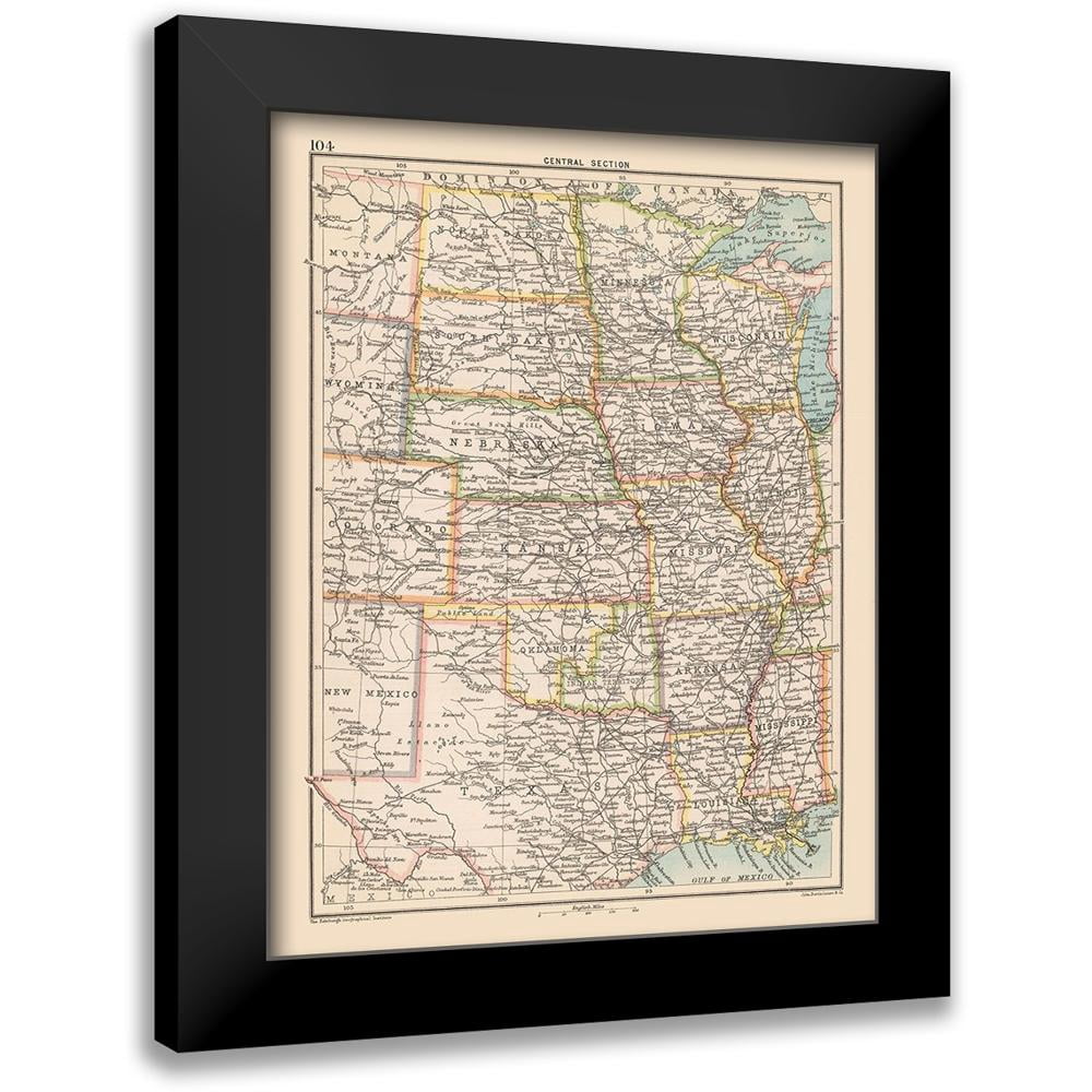 Bartholomew 12x14 Black Modern Framed Museum Art Print Titled - Central ...