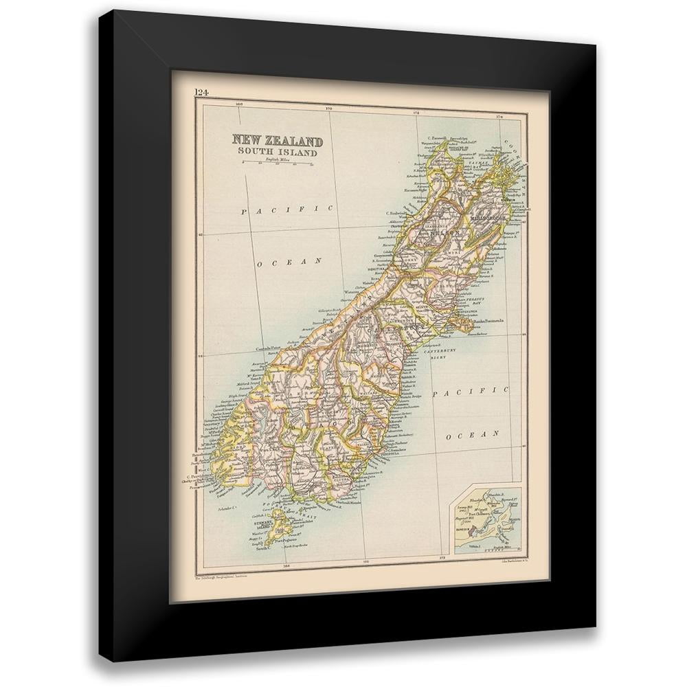 Bartholomew 12x14 Black Modern Framed Museum Art Print Titled - South ...