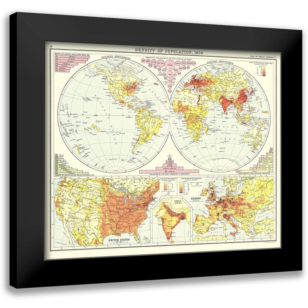 Bartholomew 13x12 Black Modern Framed Museum Art Print Titled - Global ...