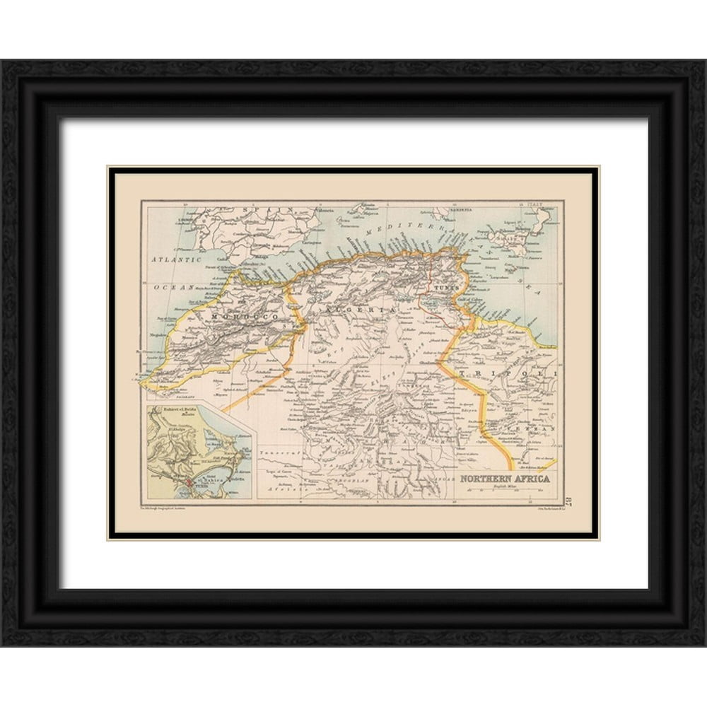Bartholomew 14x12 Black Ornate Wood Framed with Double Matting Museum ...