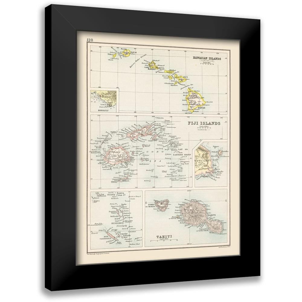 Bartholomew 19x24 Black Modern Framed Museum Art Print Titled - Hawaii ...