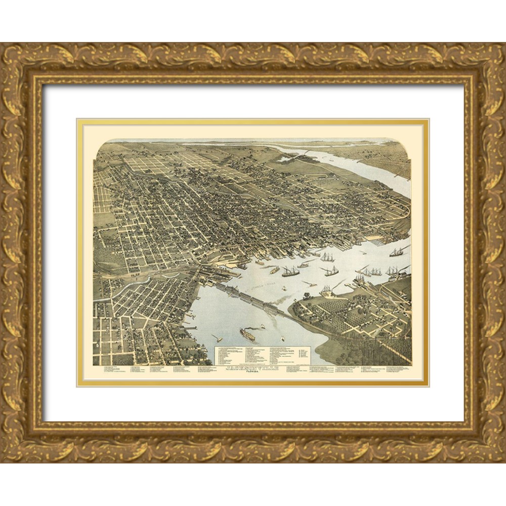 Bartholomew 24x19 Gold Ornate Wood Framed with Double Matting Museum ...