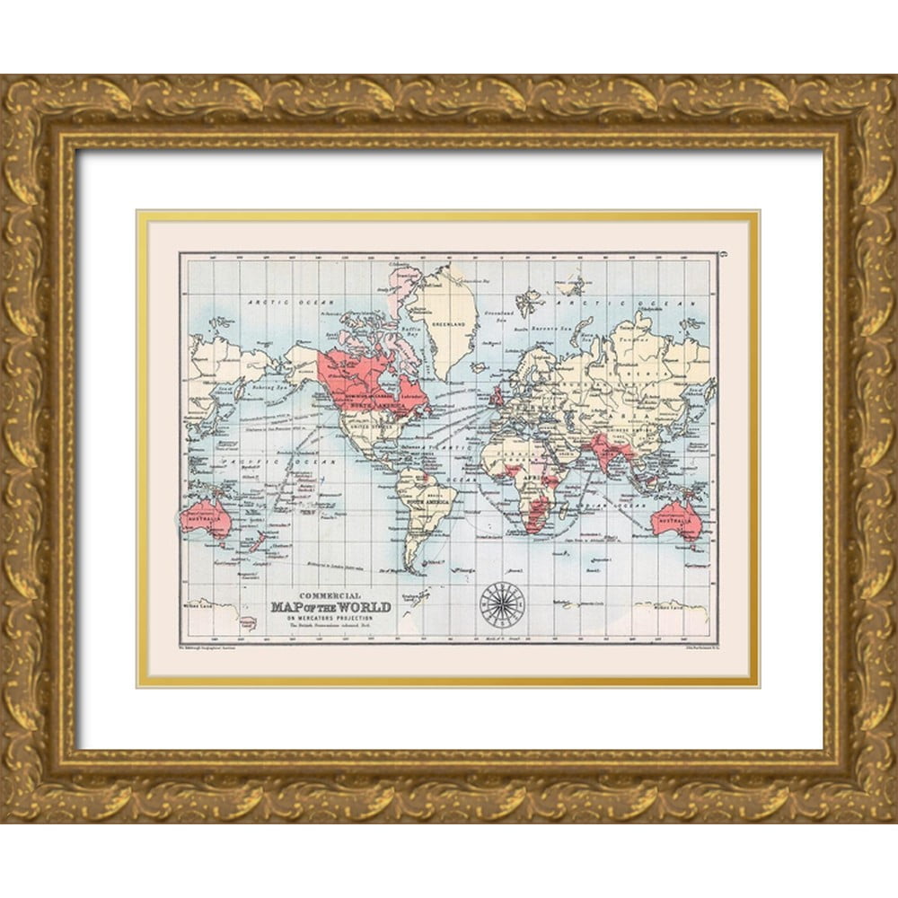 Bartholomew 32x25 Gold Ornate Wood Framed with Double Matting Museum ...