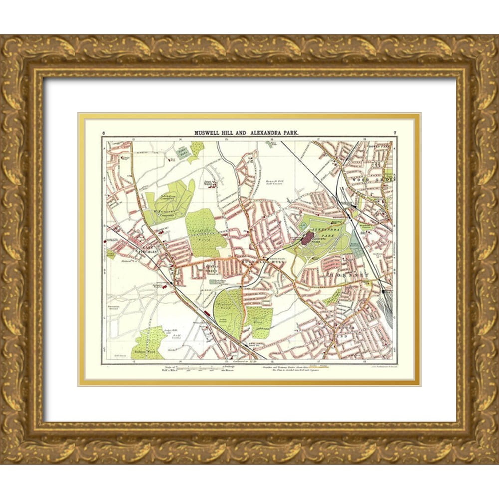 Bartholomew 32x26 Gold Ornate Wood Framed with Double Matting Museum ...