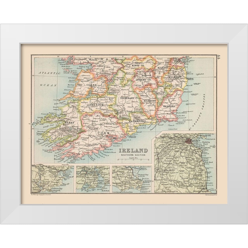 Bartholomew 32x26 White Modern Wood Framed Museum Art Print Titled ...