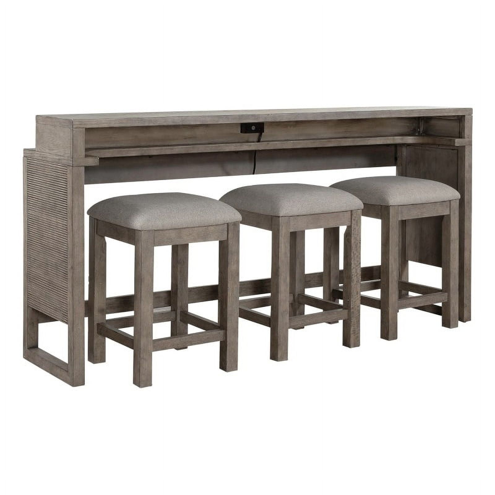 Bartlett Field Contemporary Wood 4 Piece Console Table Set in Driftwood ...