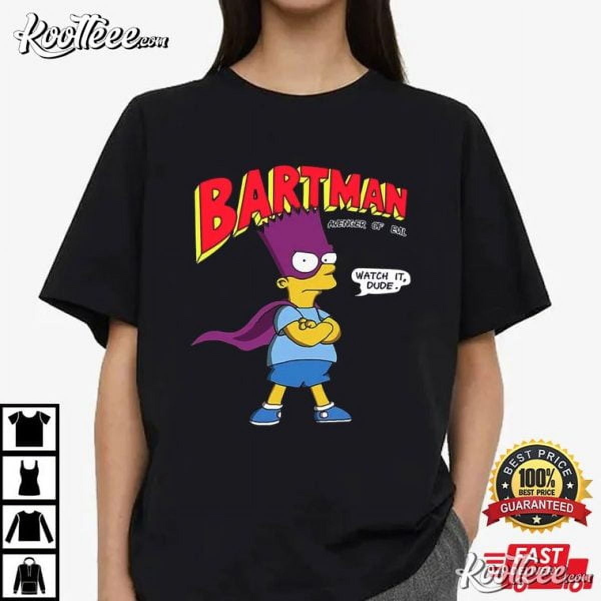 Bartman Bart Simpson The Simpsons Funny Gift Unisex Short Sleeve T ...