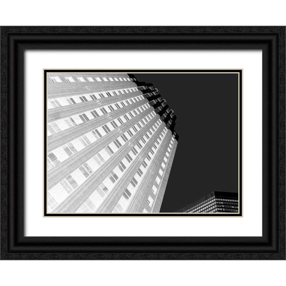 Bartola 24x19 Black Ornate Wood Framed with Double Matting Museum Art ...