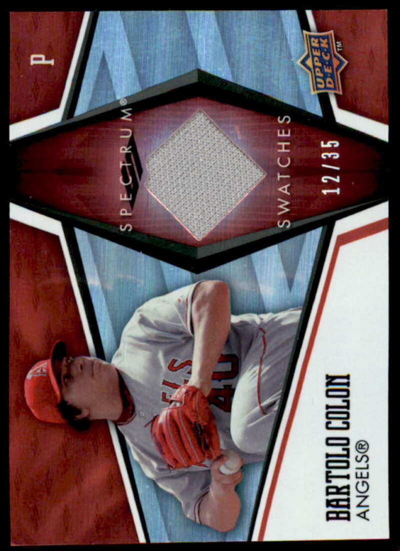 Bartolo Colon Card 2008 Upper Deck Spectrum Spectrum Swatches Red #BC ...