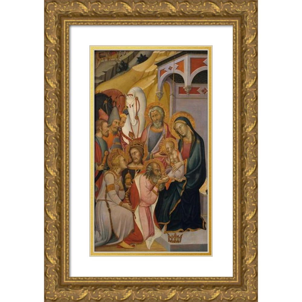 Bartolo di Fredi 10x14 Gold Ornate Wood Frame and Double Matted Museum ...