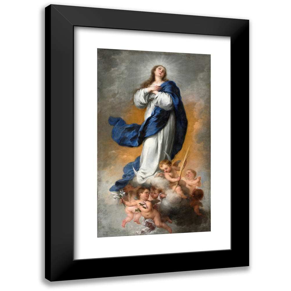 Bartolomé Estebán Murillo 10x14 Black Modern Framed Museum Art Print Titled - The Immaculate ...