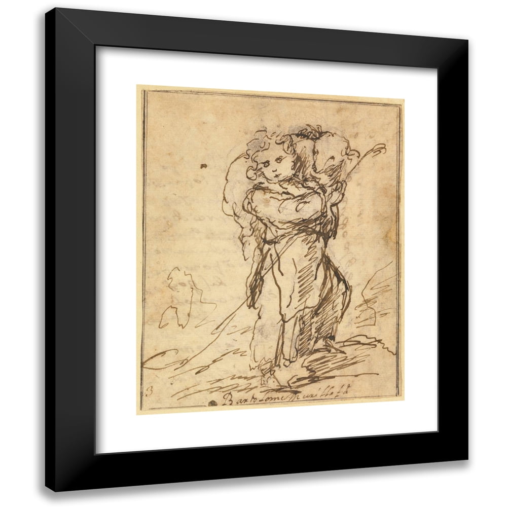Bartolomé Estebán Murillo 12x14 Black Modern Framed Museum Art Print Titled - The Christ Child ...