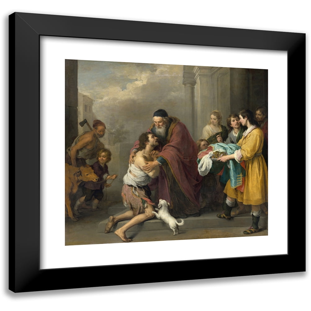 Bartolomé Estebán Murillo 21x20 Black Modern Framed Museum Art Print Titled - The Return of the ...