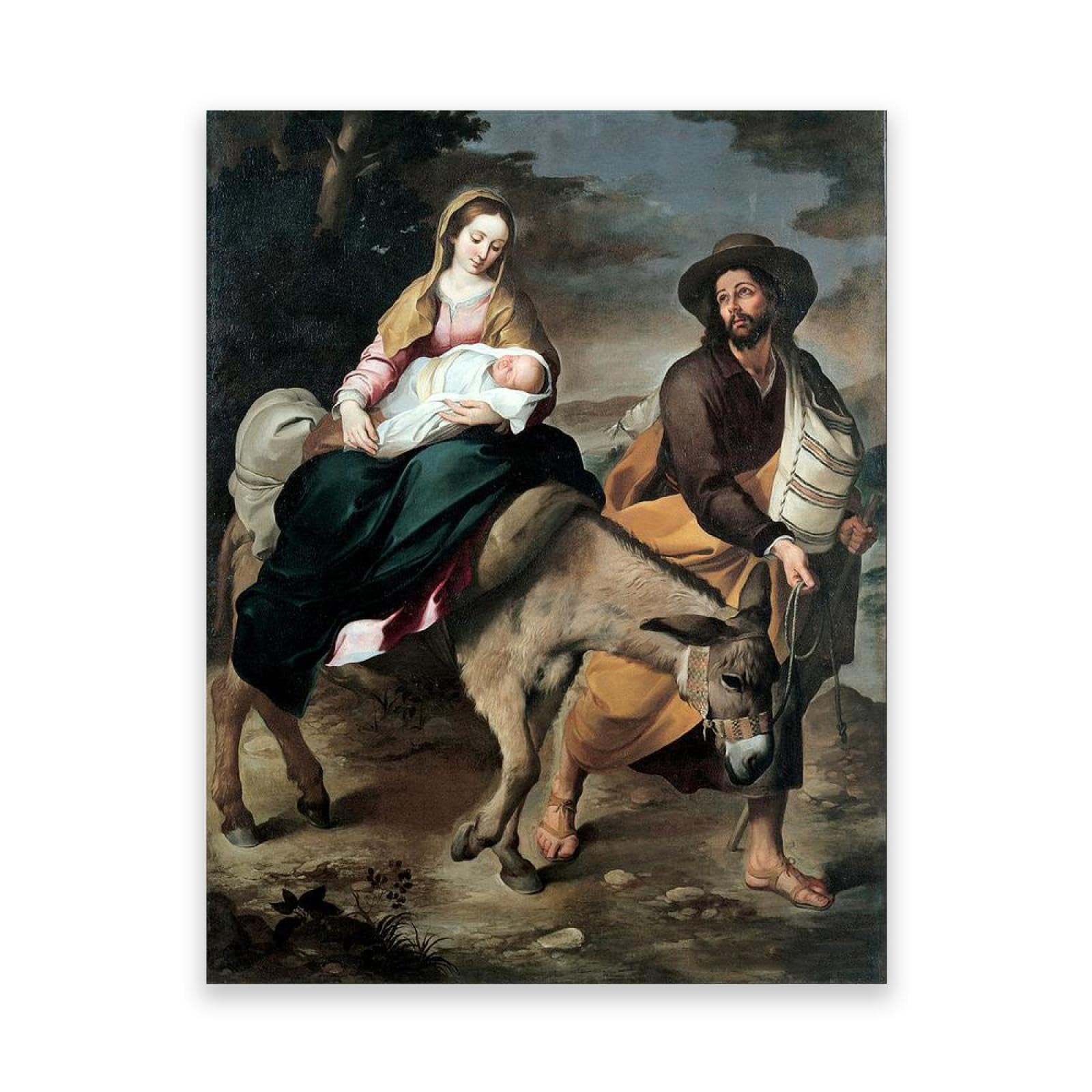Bartolomé Esteban Murillo Poster and Print on Canvas- Flight into Egypt ...