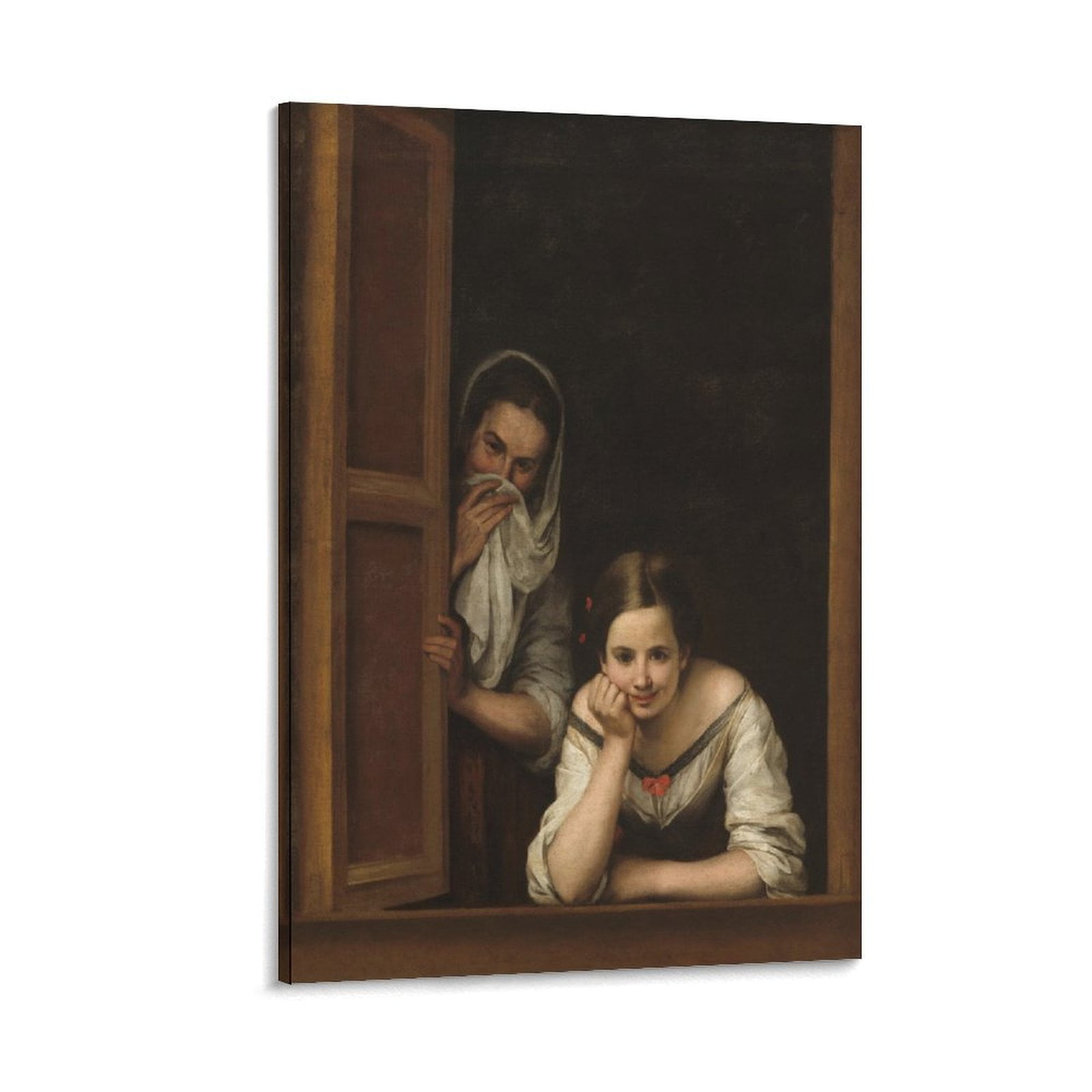 Bartolomé Esteban Murillo 《Two Women at A Window》 Wall Art Poster ...