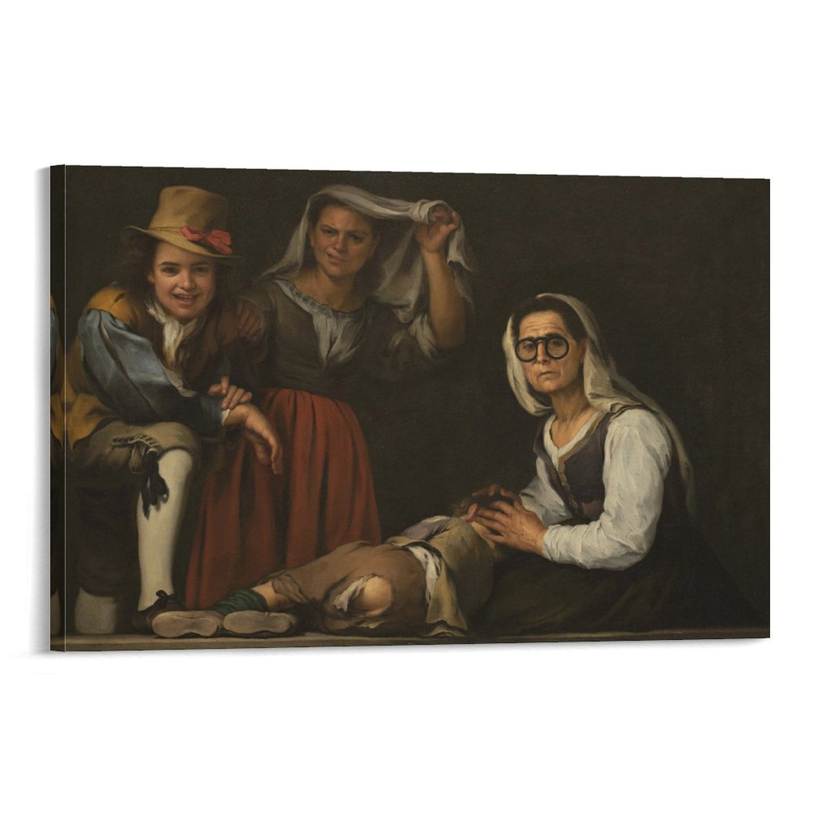 Bartolome Esteban Murillo Poster Four Figures on A Step By Bartolome ...