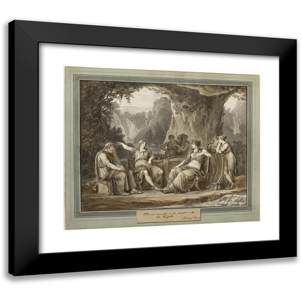 Bartolomeo Pinelli 14x12 Black Modern Framed Museum Art Print Titled ...