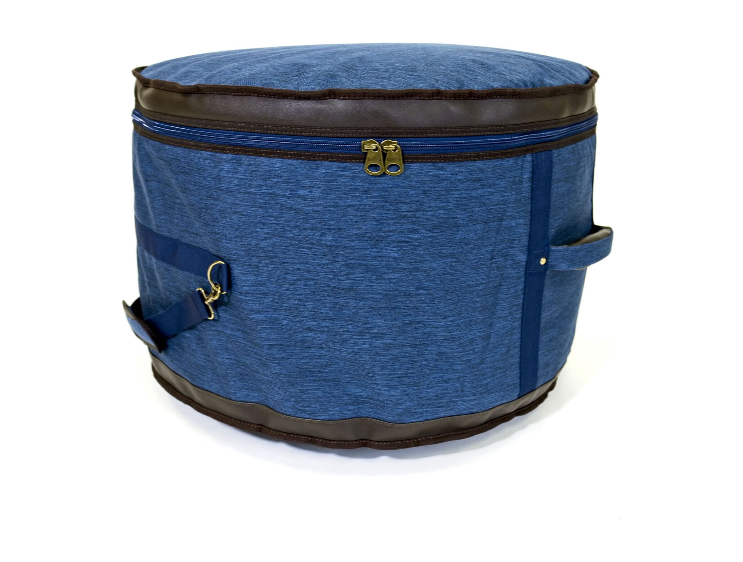 Barton GSP Premium Bass Drum Bag, 24" x 14", Blue & Brown Oxford ...