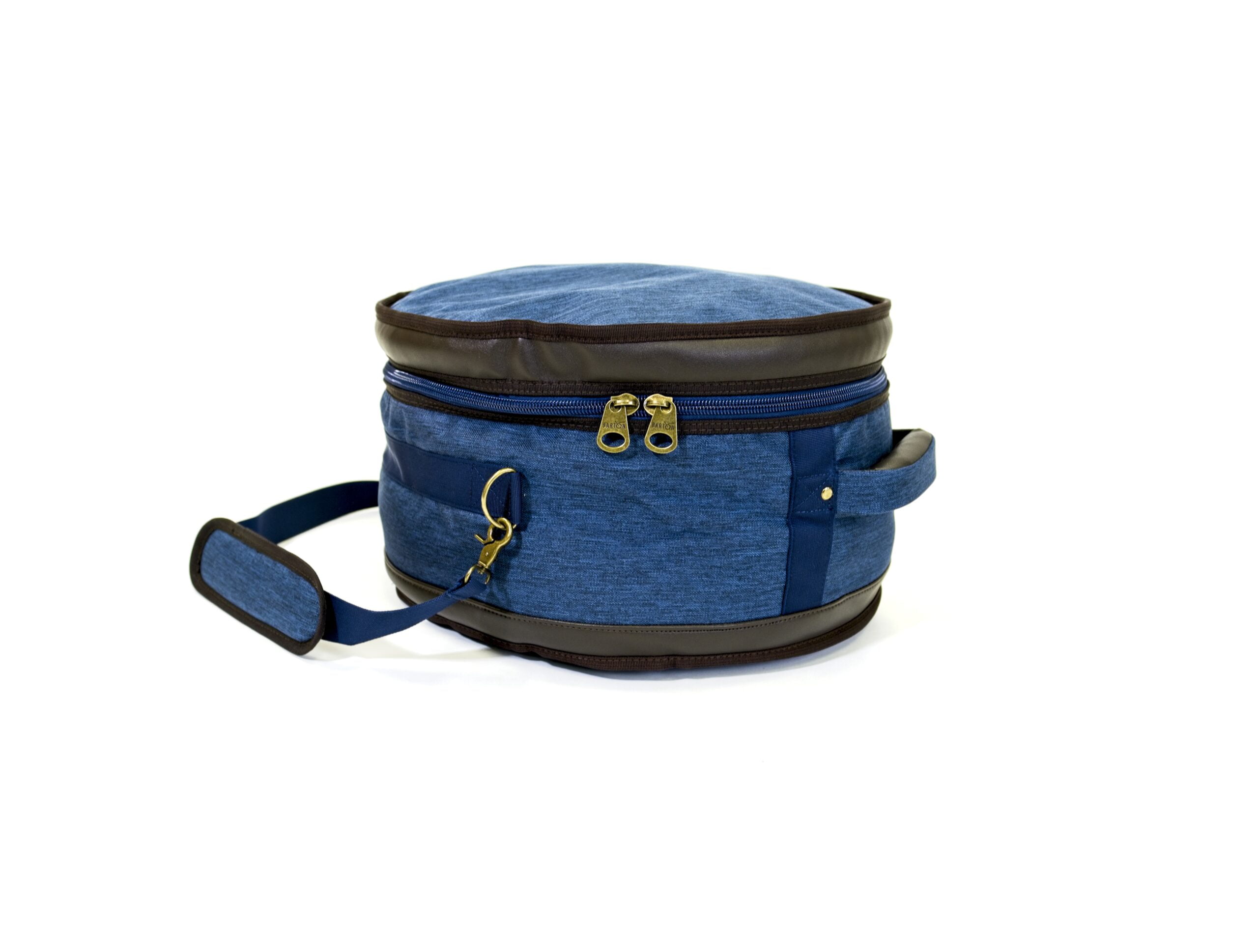 Barton GSP Premium Snare Drum Bag, 14" x 8", Blue & Brown Oxford ...