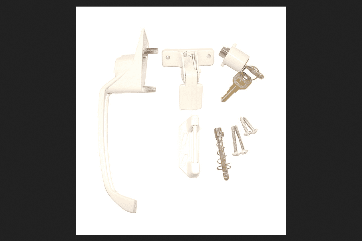 Barton Kramer 328WC White Steel Side Mount Screen Door Handle 1-3/4 in ...