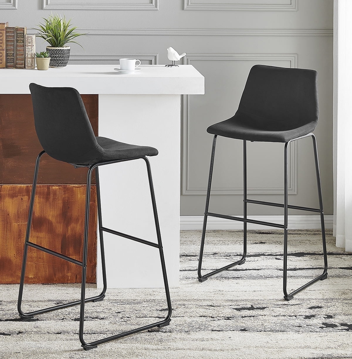 Barton Bar Height Bar Stools Set of 2, 30" Barstools With Backs For ...