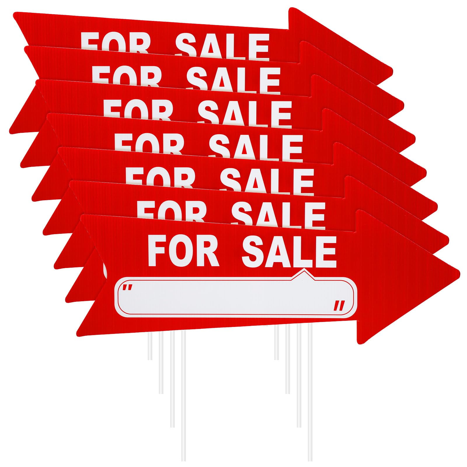 Barydat 12 Pcs EC36 for Sale Sign with Stakes for Sale Arrow Signs with ...