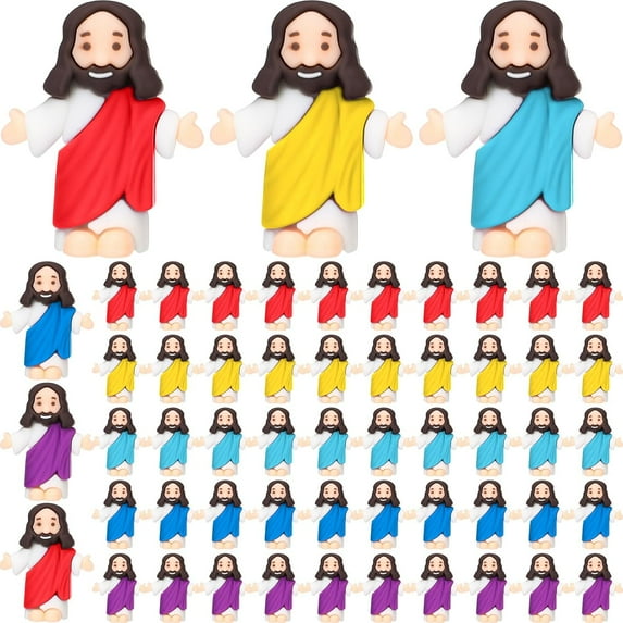 Barydat 50 Pcs Little Jesus Figures Baby Mini Jesus Figurines Bulk to ...