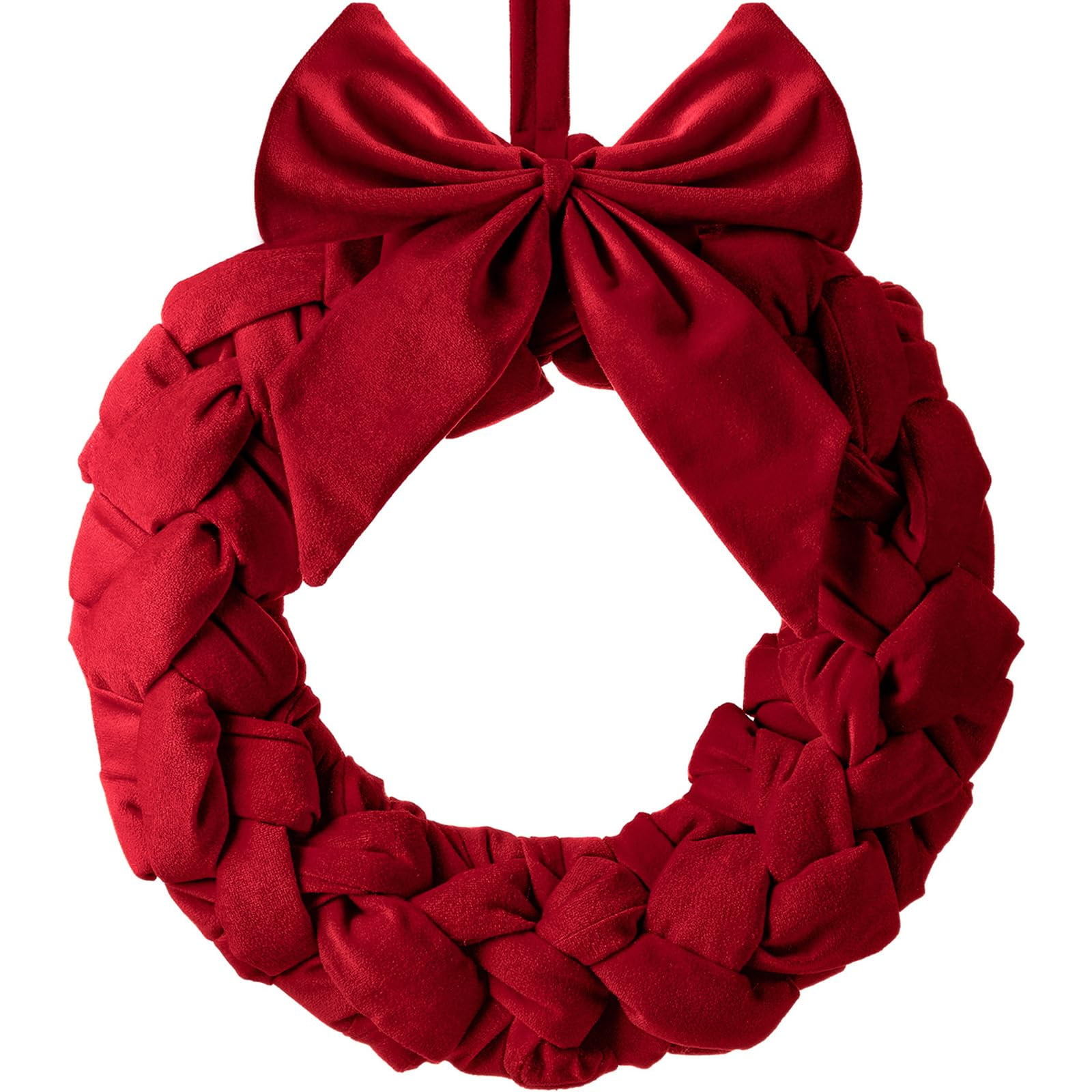 Barydat Christmas Velvet Wreath 14" Wreaths for Front Door Velvet ...