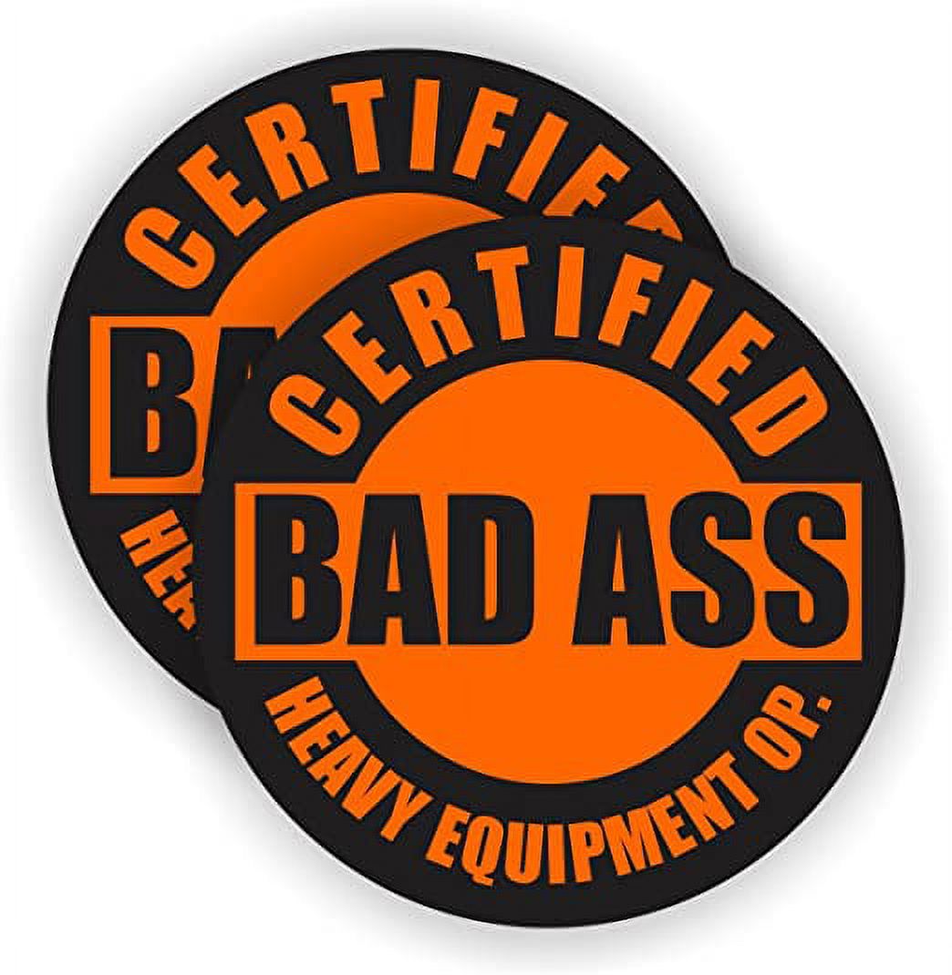 Bas Ass Heavy Equipment Operator Hard Hat Sticker / Decal | Label Tool ...
