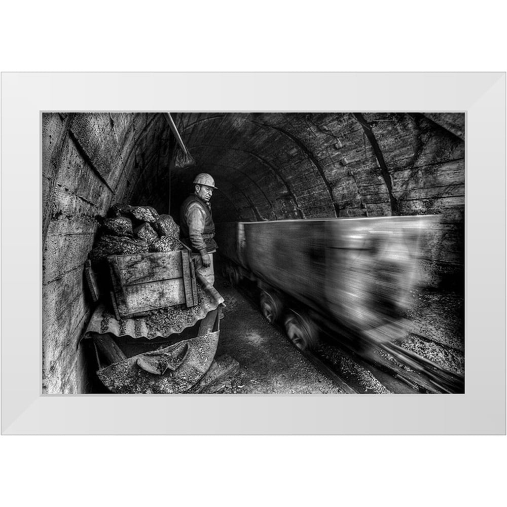 Basa, Emine 18x13 White Modern Wood Framed Museum Art Print Titled ...