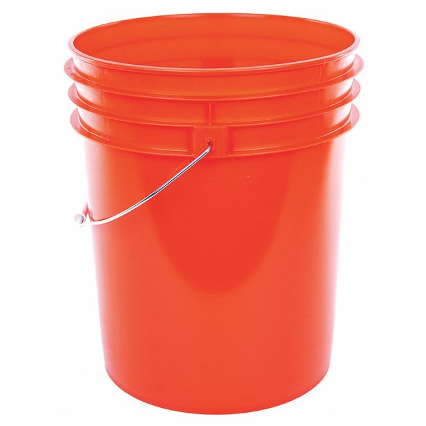 Basco Plastic Pail,PE,Orange,Open Head ROP2150OR-M - Walmart Business ...