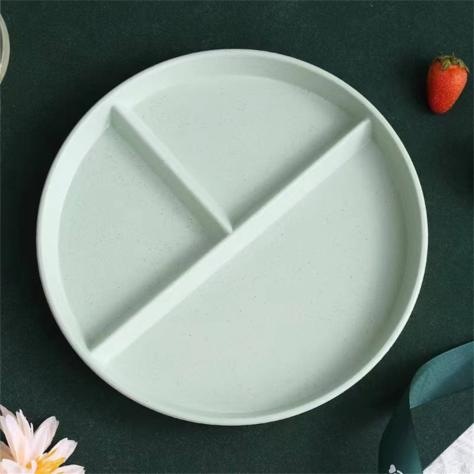 Basdi 2-Pack Sectional Dinner Plates - Bpa-Free, Microwave & Dishwasher ...