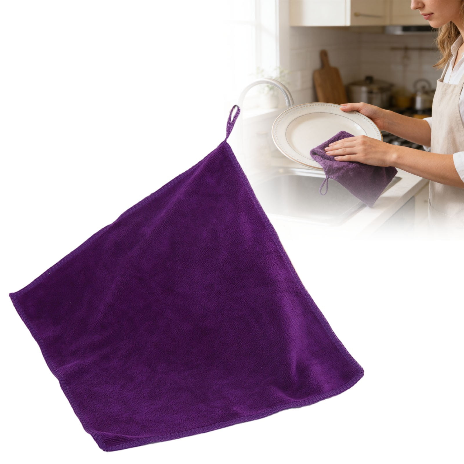 Basdi High-Absorbency Microfiber Dishcloths - Reusable 11.8X11.8 Inch ...