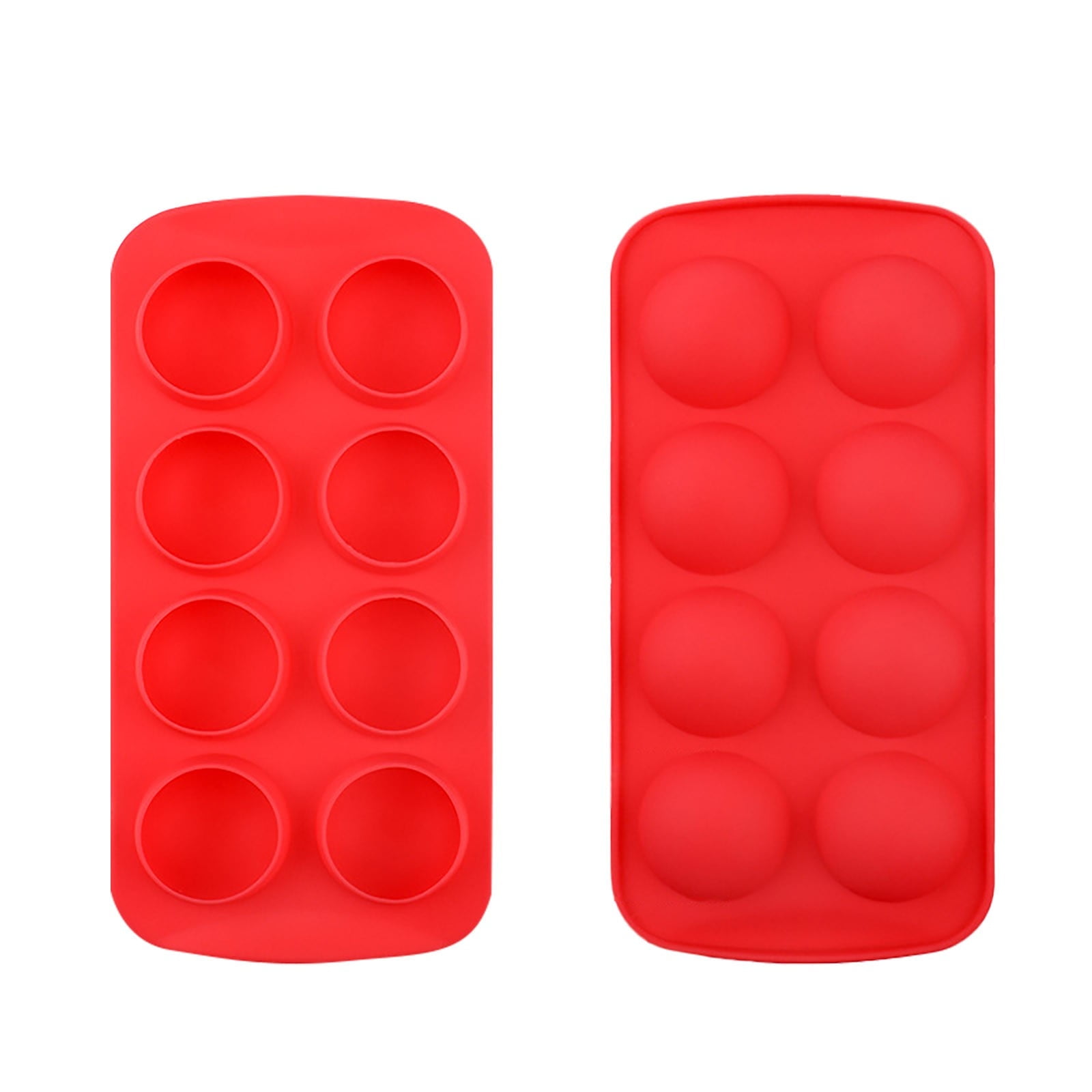 Basdi Round Ice Molds, 8-Cavity Round Ice Molds - Flexible Freezer ...