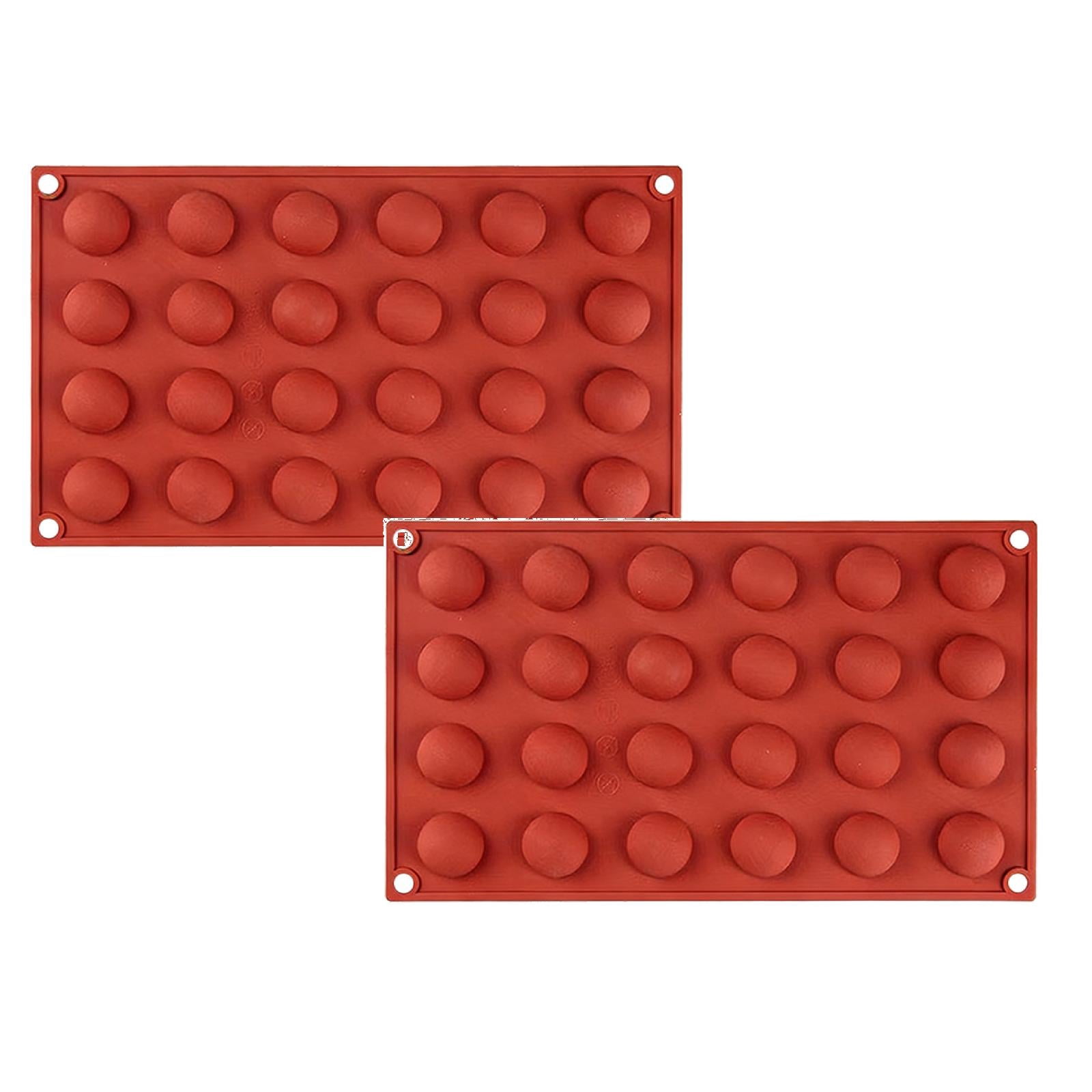 Basdi Small Cavity Half Sphere Silicone Mold (2-Pack) - 6-Cell Non ...