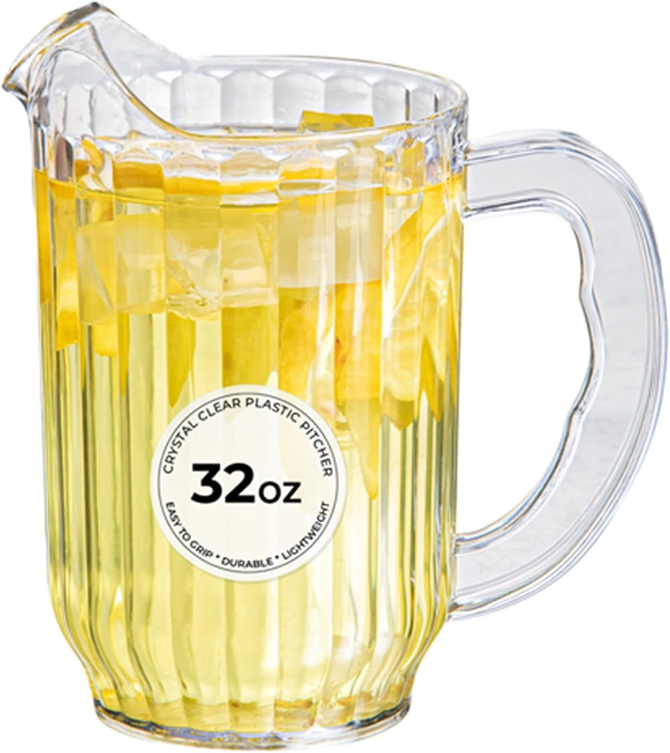 Base 32 Ounce Mini Pitcher, 1 Durable Restaurant Pitcher - Hard Plastic ...