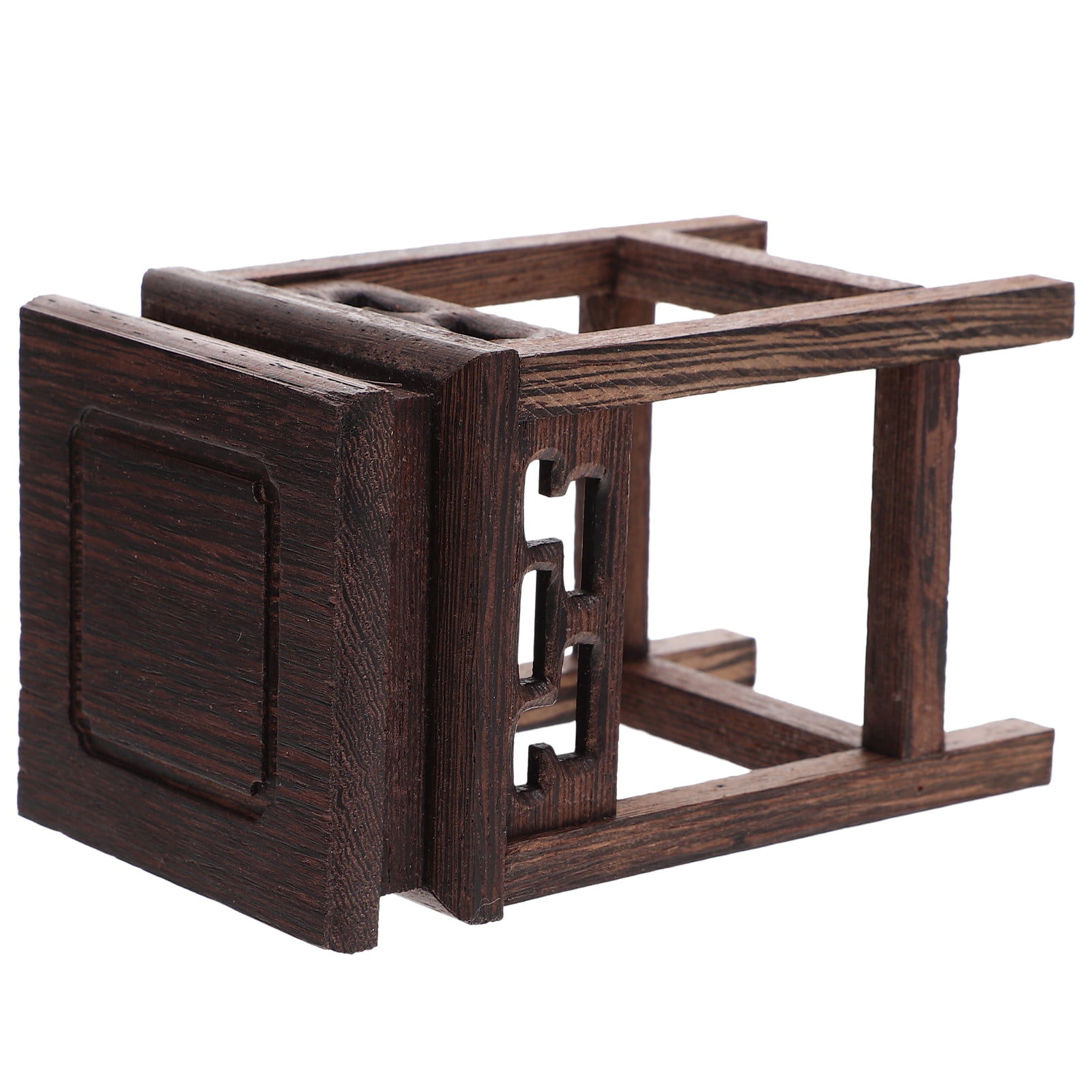 Base Display Shelves Vintage Decor Flower Pot Stand Wood Display ...