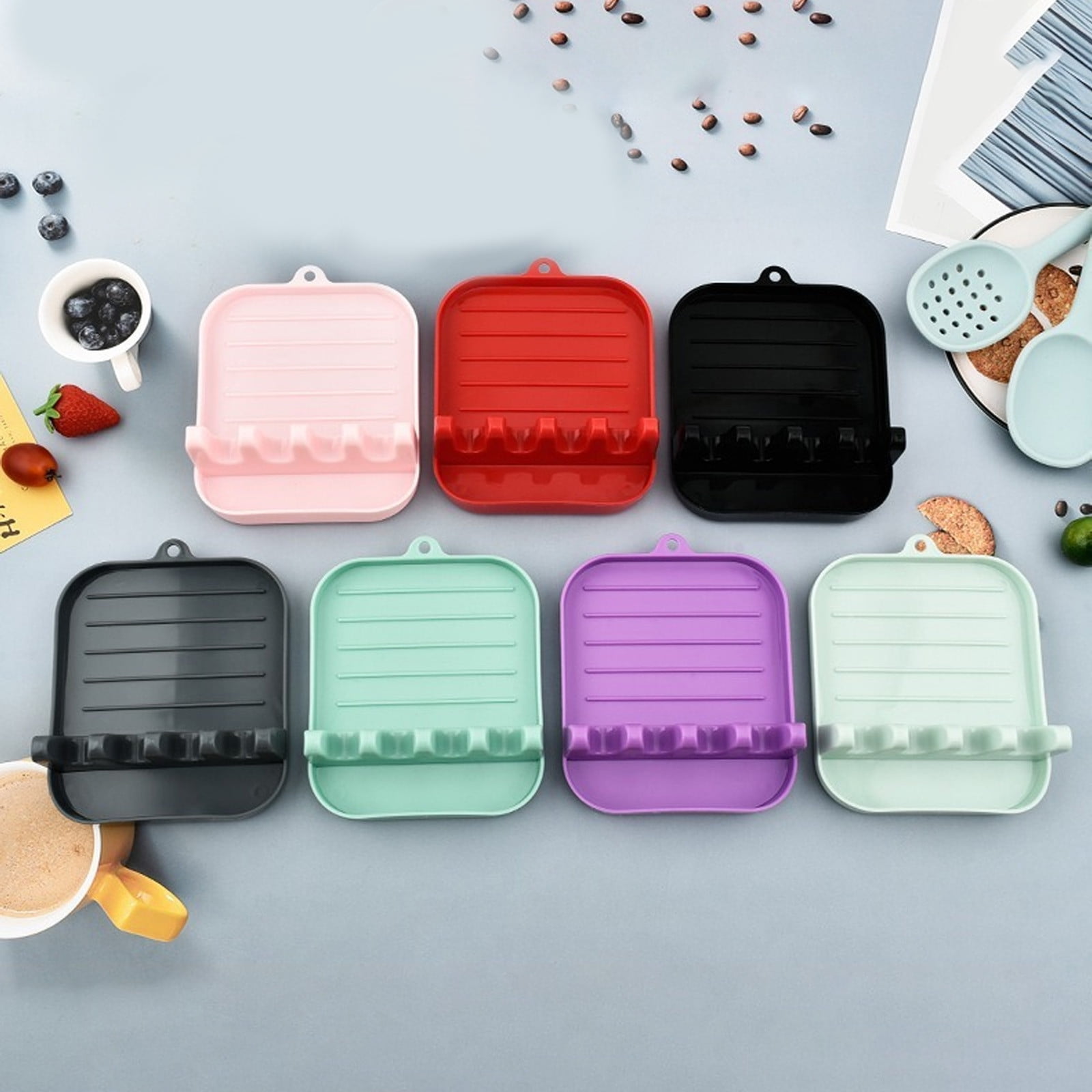 Base,Kitchen Multi-Purpose Spatula,Draining Lid Cooker Tool,Non-Slip ...