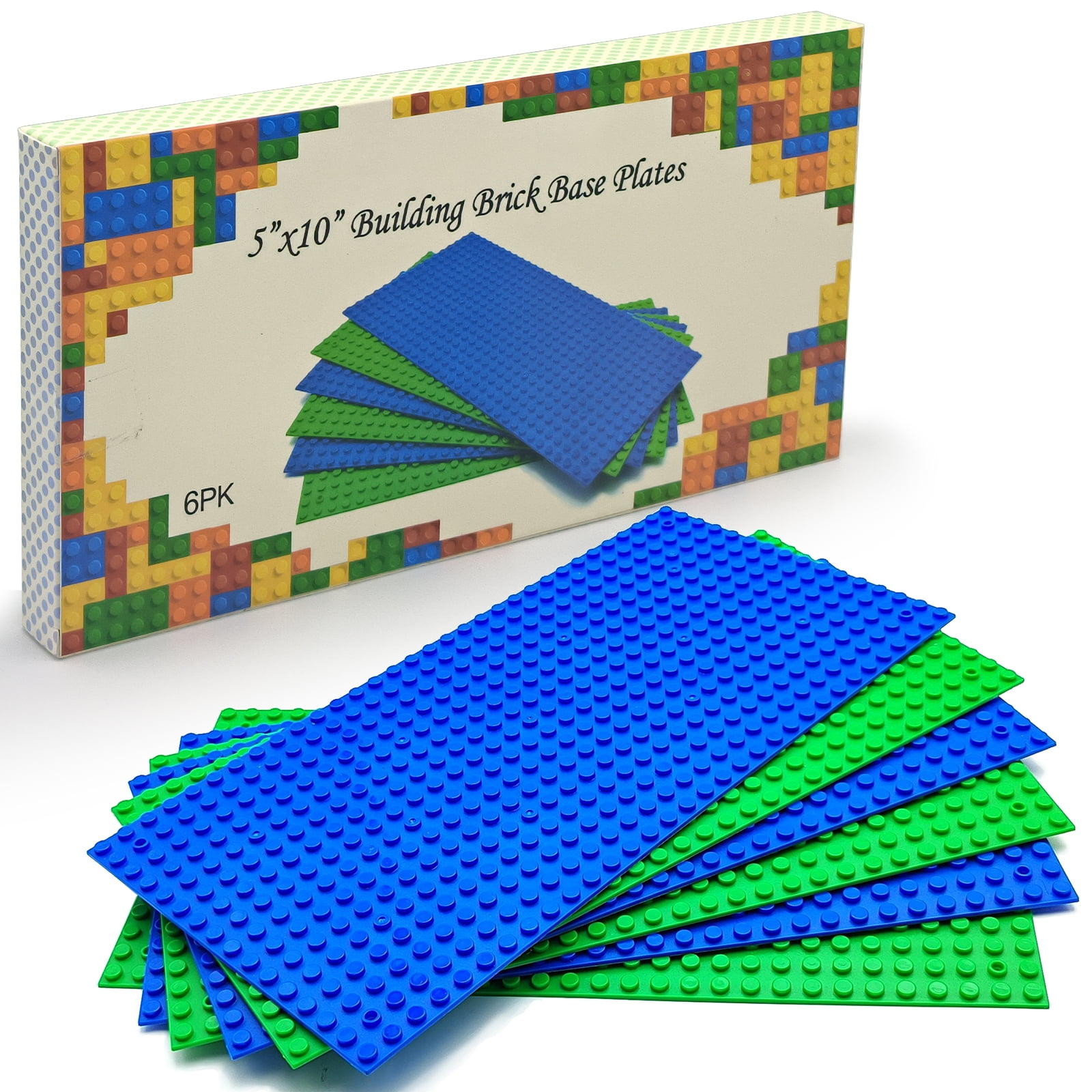 Base Plates 5"x10" Variety Baseplates for Brick Block Building ...