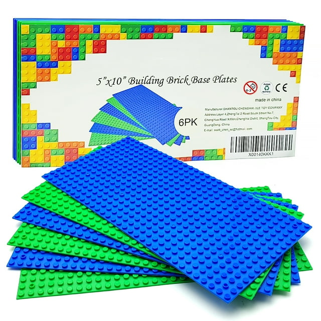 Base Plates 5"x10" Variety Baseplates for Brick Block Building ...