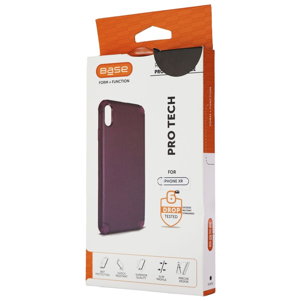 Base Pro Tech Rugged Armor Protective Case for iPhone XR - Purple ...