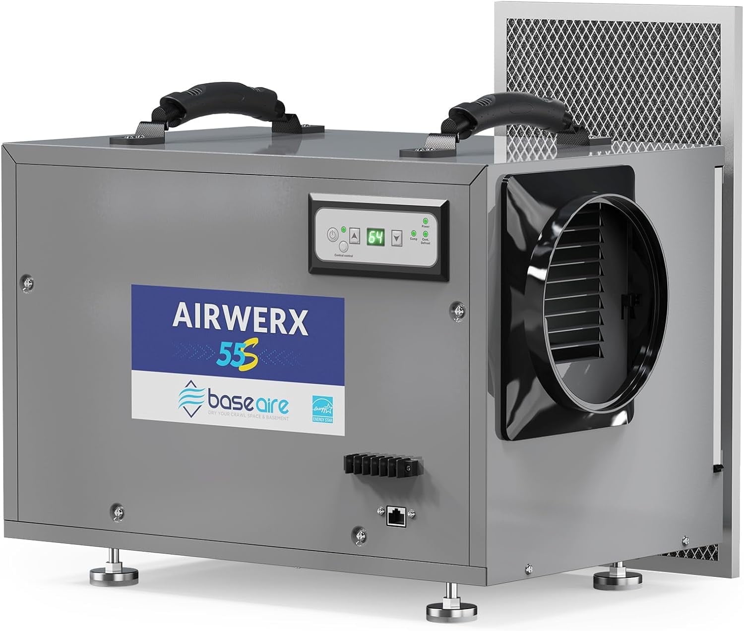 BaseAire AirWerx 55 Dehumidifier for Crawl Space Basement Commercial ...