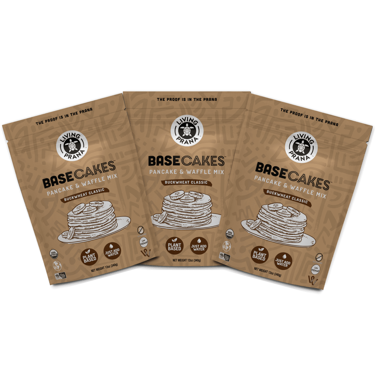 BaseCakes Organic Gluten-Free Buckwheat Pancake & Waffle Mix | 3-pack ...