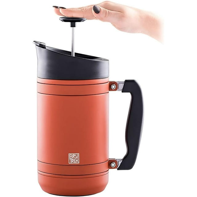 BaseCamp Coffee Press - Double Wall Insulated Stainless Steel - Bru ...