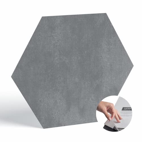 BaseCore HEX Hexagon Vinyl Flooring Gray 5.75" DIY Self Adhesive ...