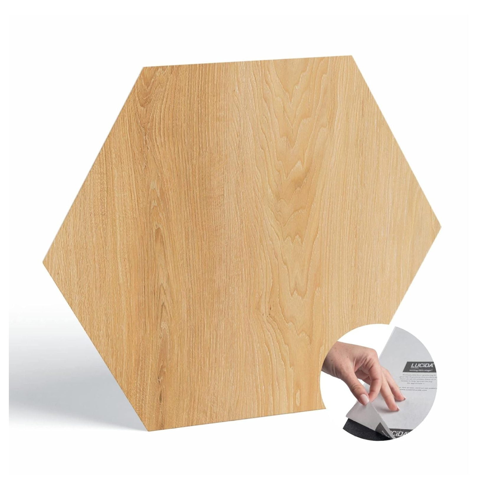 BaseCore HEX Hexagon Vinyl Flooring Pine 5.75" DIY Self Adhesive ...