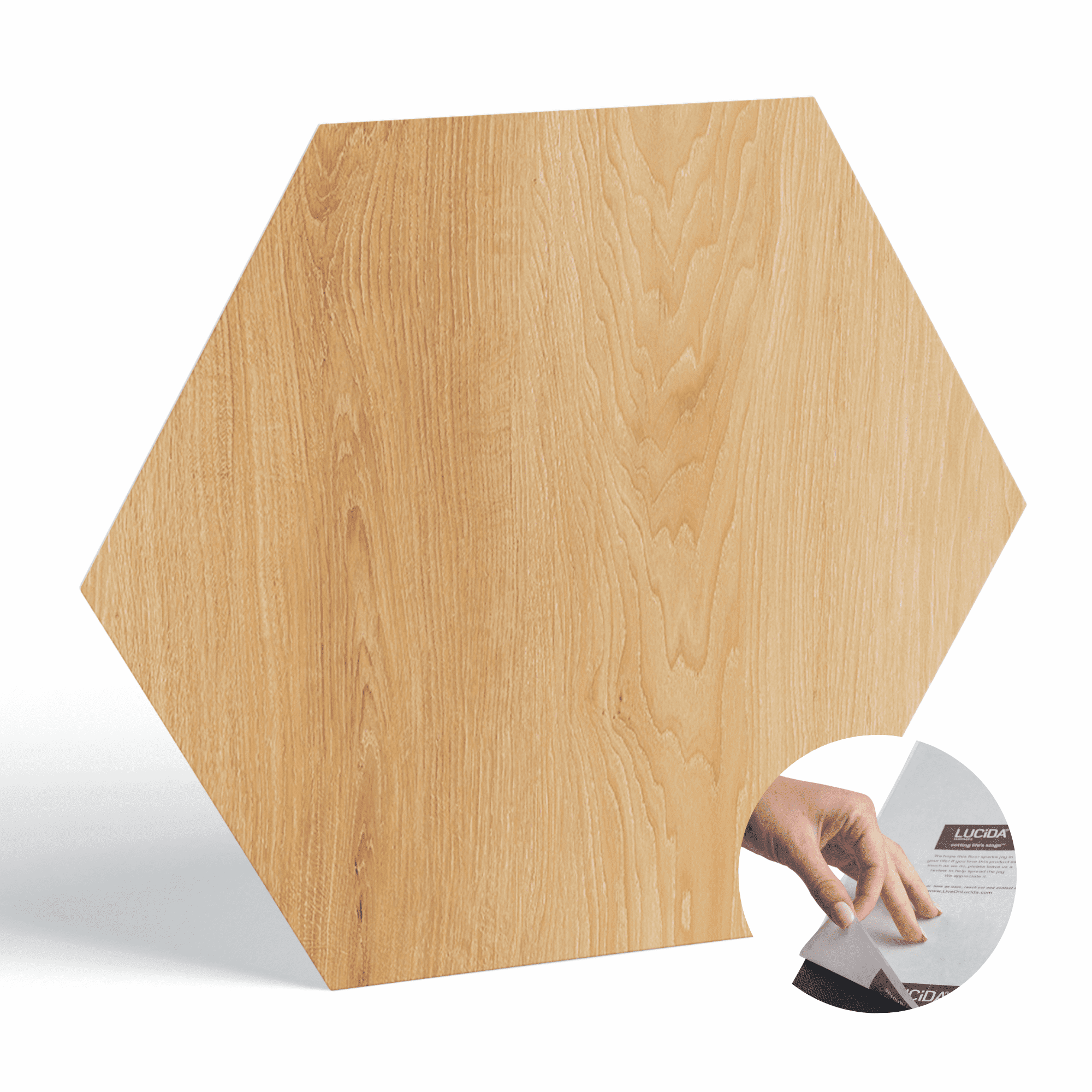 BaseCore HEX Pine 12 MIL x 5.75 in. W Waterproof Peel and Stick Vinyl ...