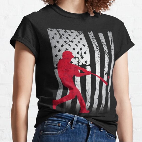 Basebal Usa American Flag Independence Day 4Th Of July Classic T-shirt ...