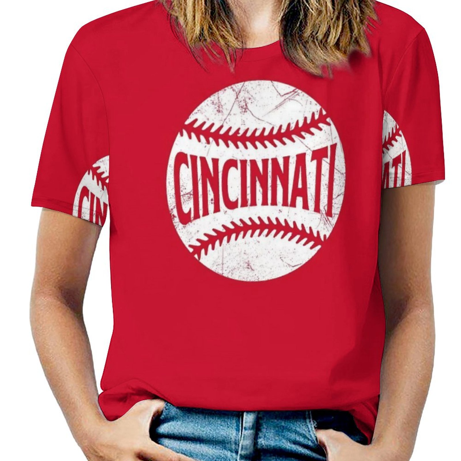 Baseball（1） Lotus Leaf Neck T-Shirt Long Sleeve Women'S T Shirt Elegant ...
