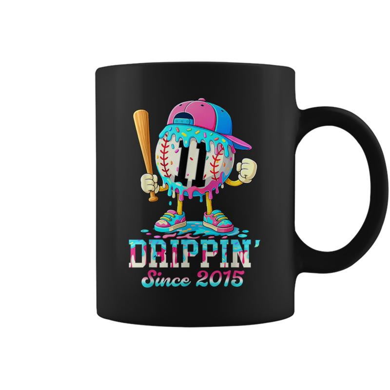 Baseball 11 Years Old Since 2015 Ice Cream 11Th Birthday Boy Coffee ...